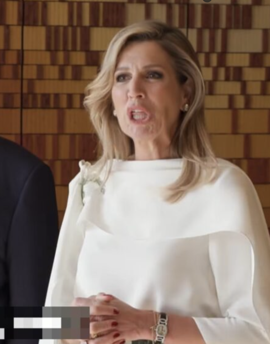 VIDEO: Máxima doet het ‘Trump-mondje’ na tijdens fotomoment..
