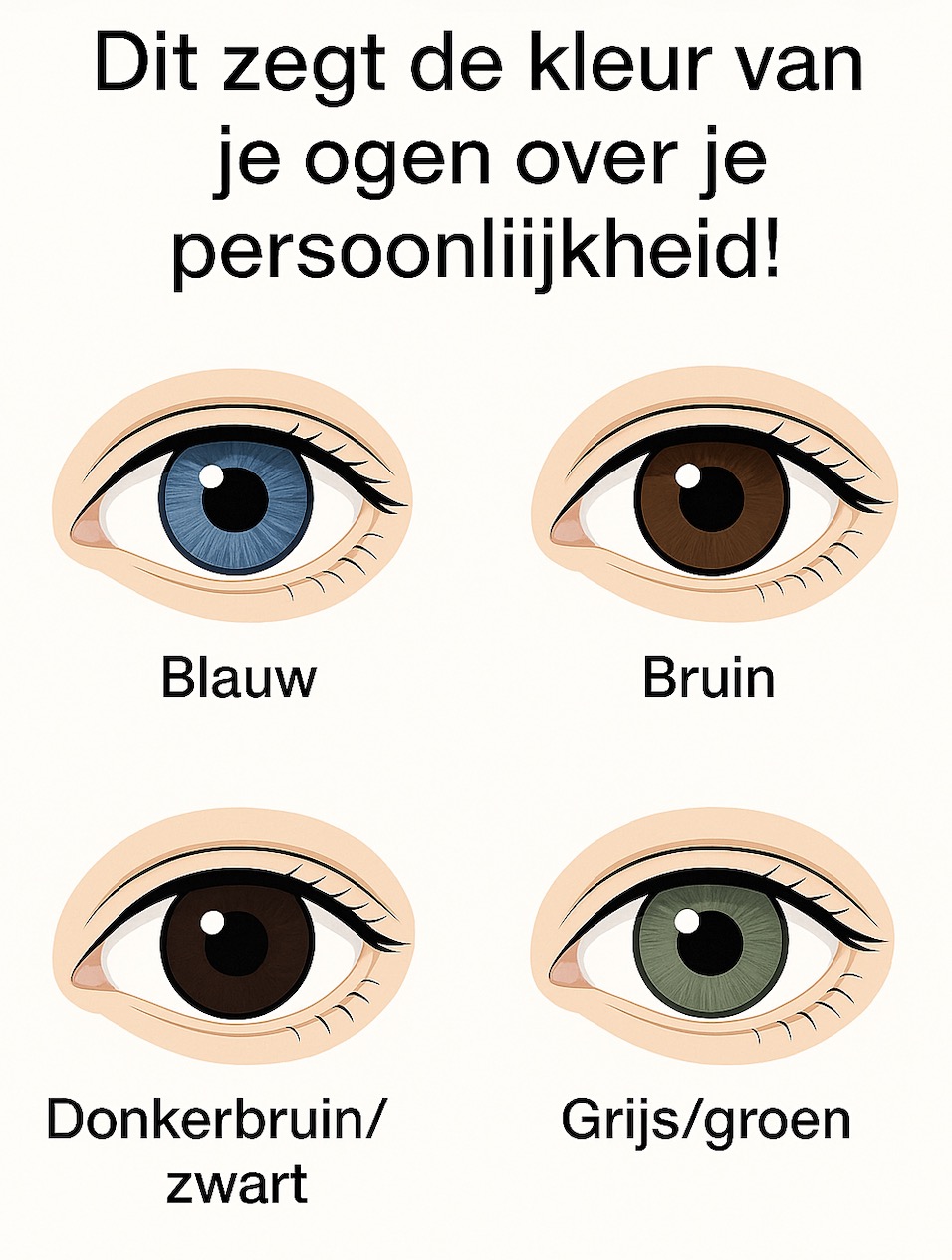 Dit zegt de kleur van je ogen over je persoonlijkheid is!
